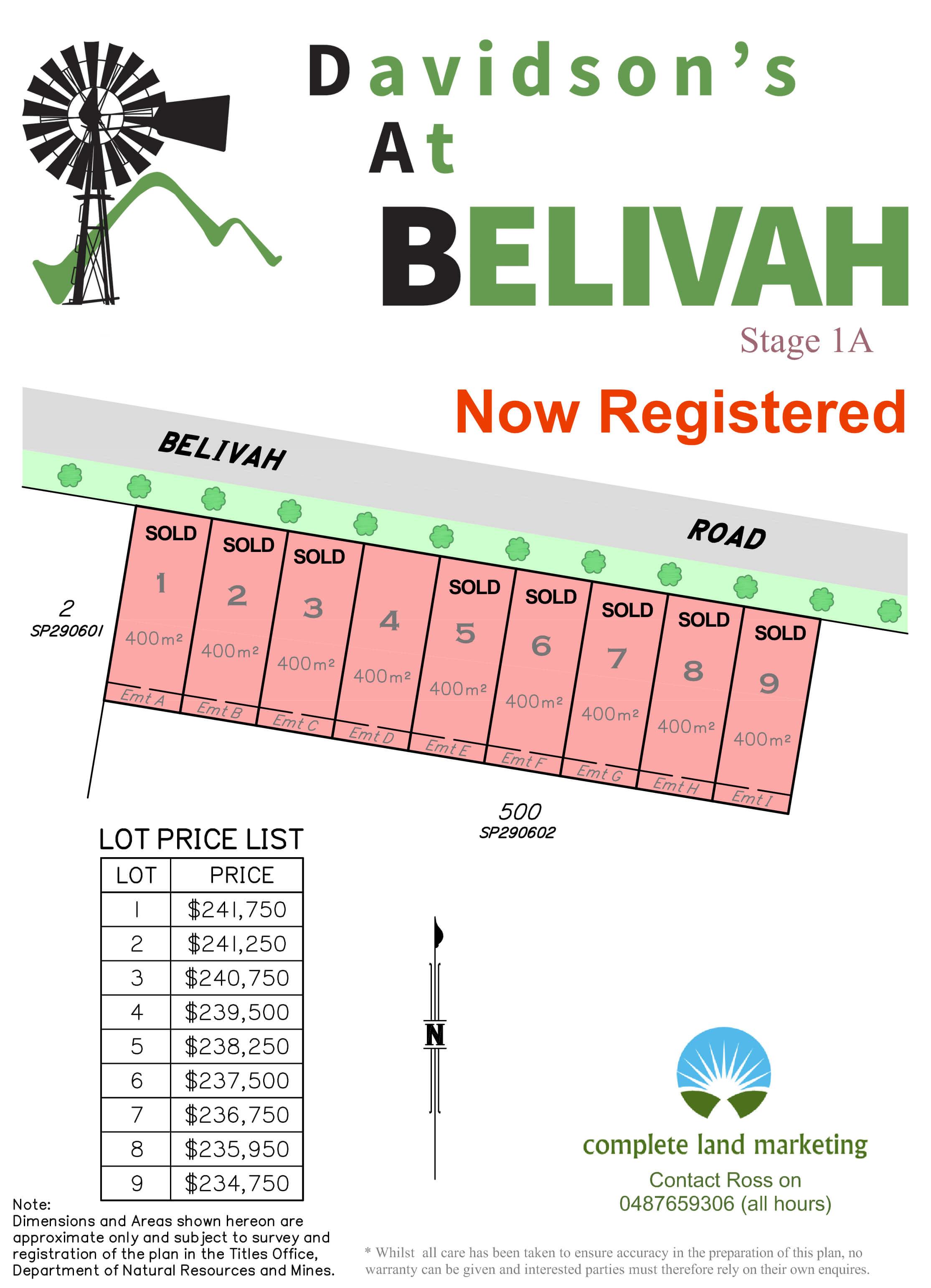 Belivah Stage 1A Sales Plan - Davidsons At Belivah